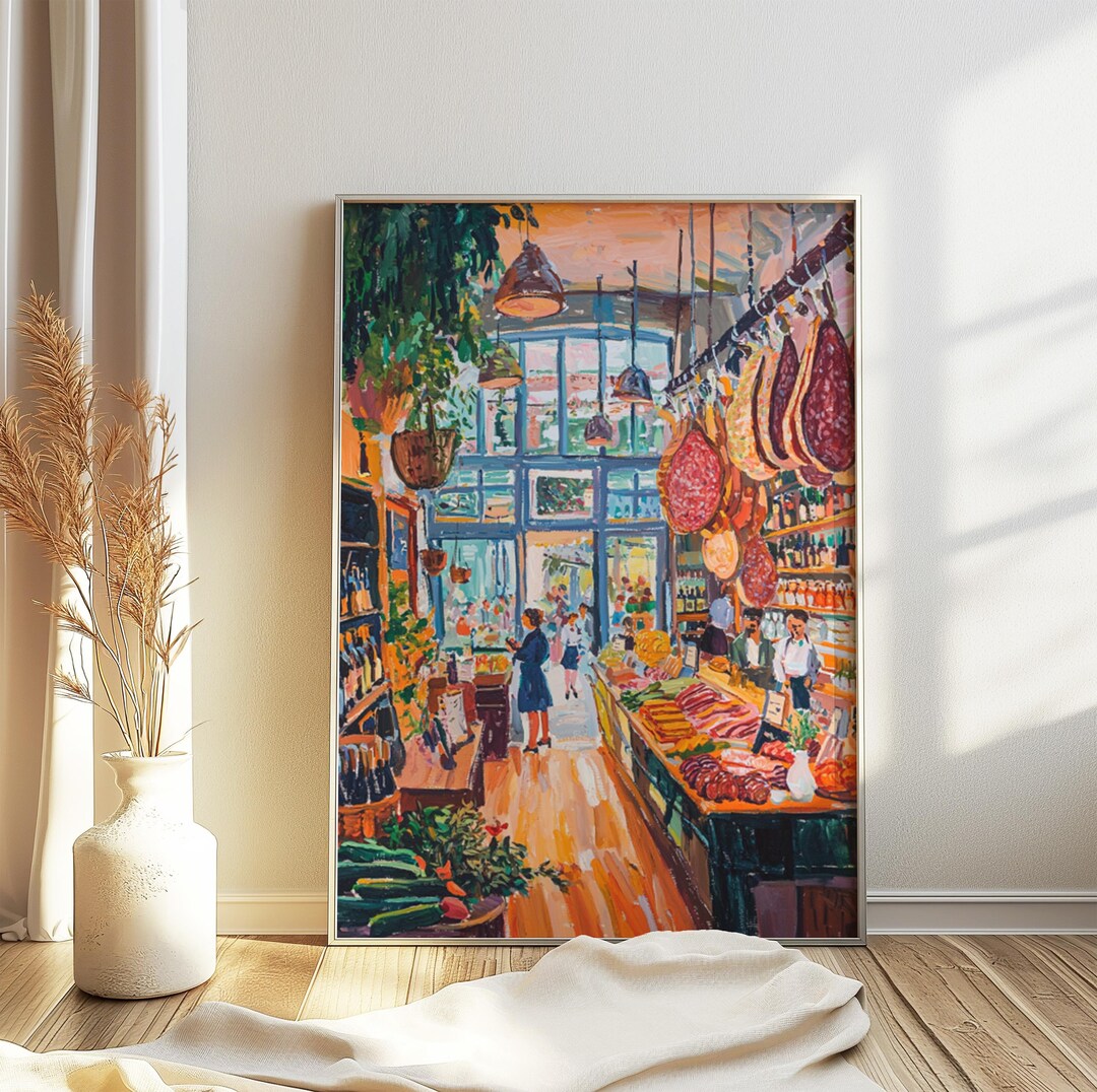 Vintage Delicatessen Poster, Food Art, Kitchen Decor, Deli Poster, Cafe ...