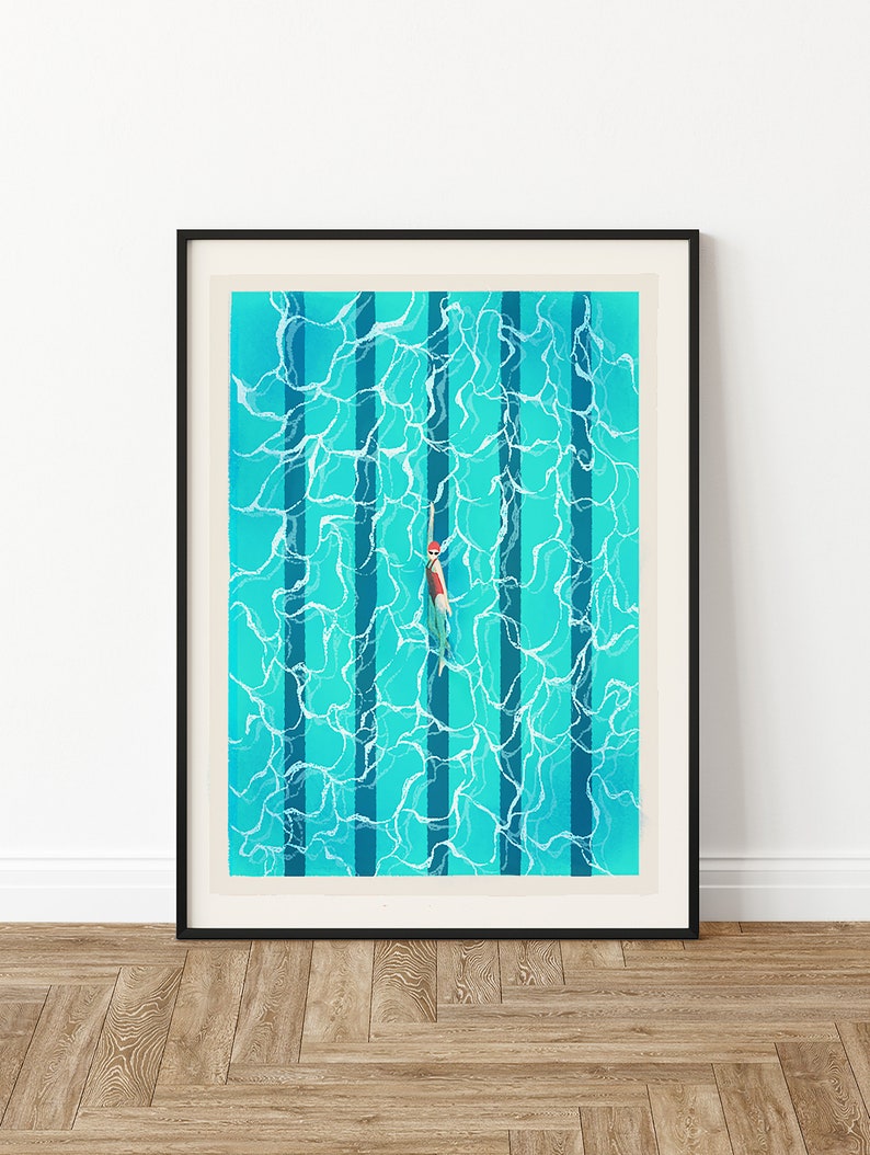 Swimming Pool Wall Art Swimming Art Print Swimming Poster - Etsy