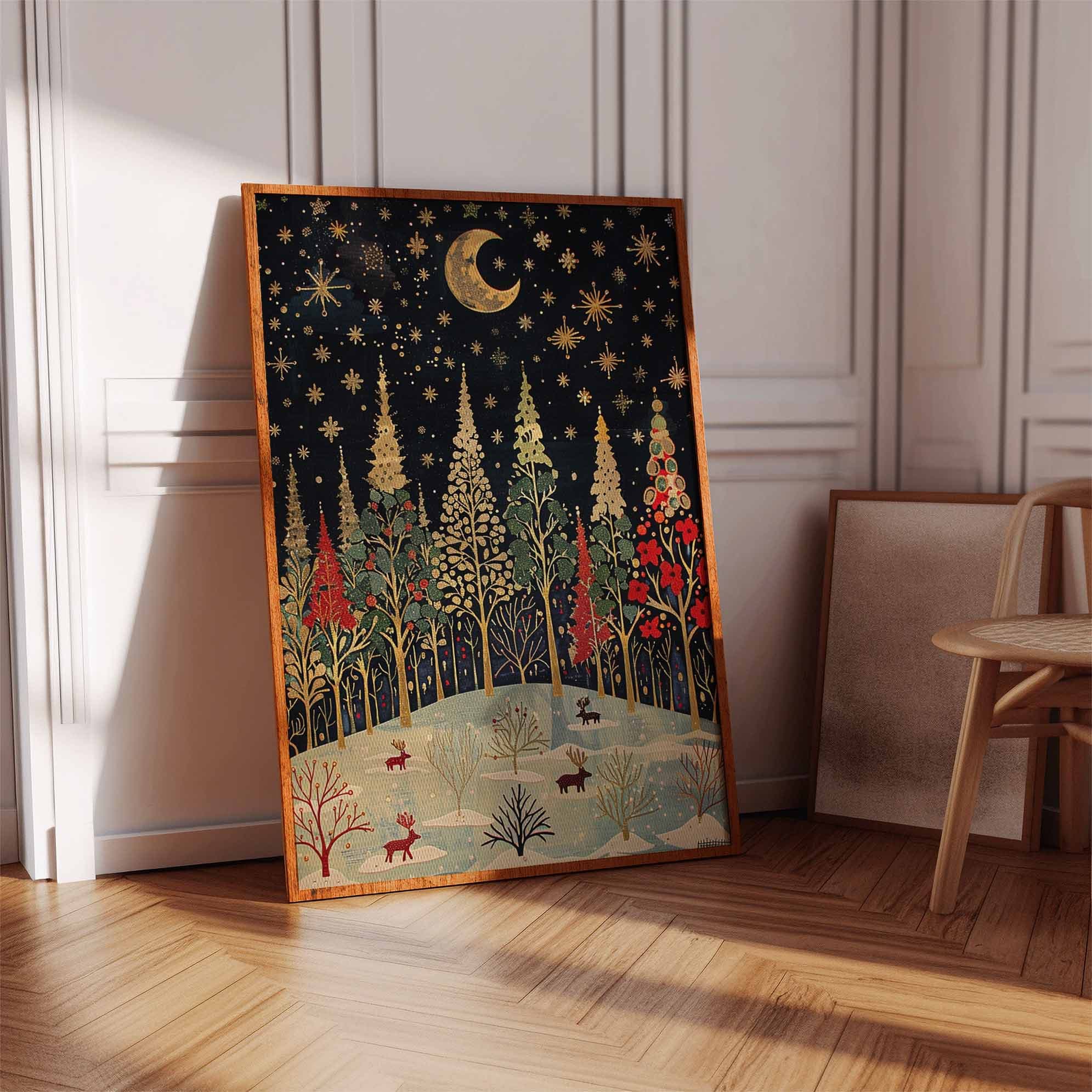 Christmas Poster, Christmas Wall Art, Festive Decor, Winter Art, Winter ...