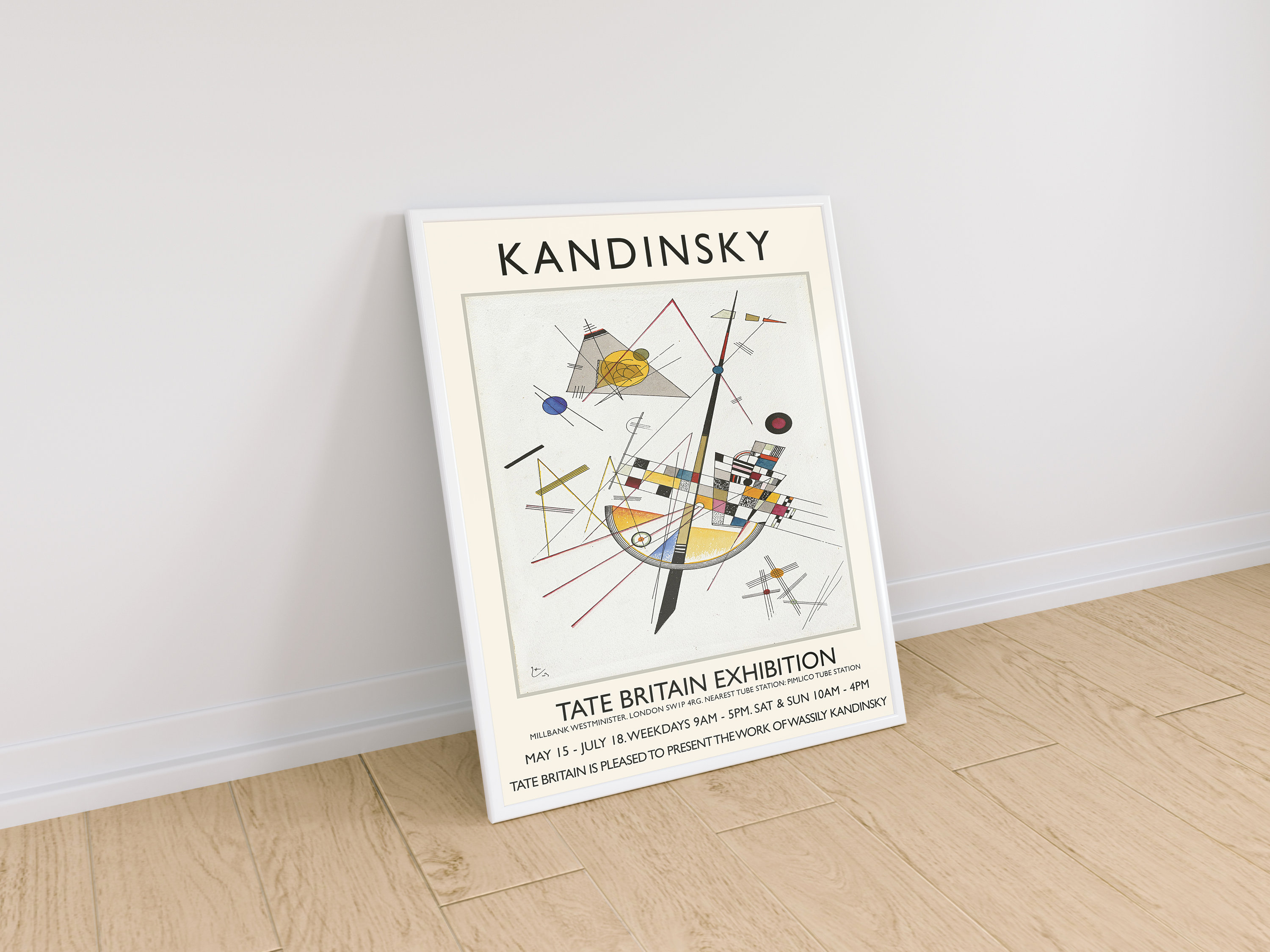 Wassily Kandinsky Exhibition Poster, Kandinsky Print, Delicate Tension ...