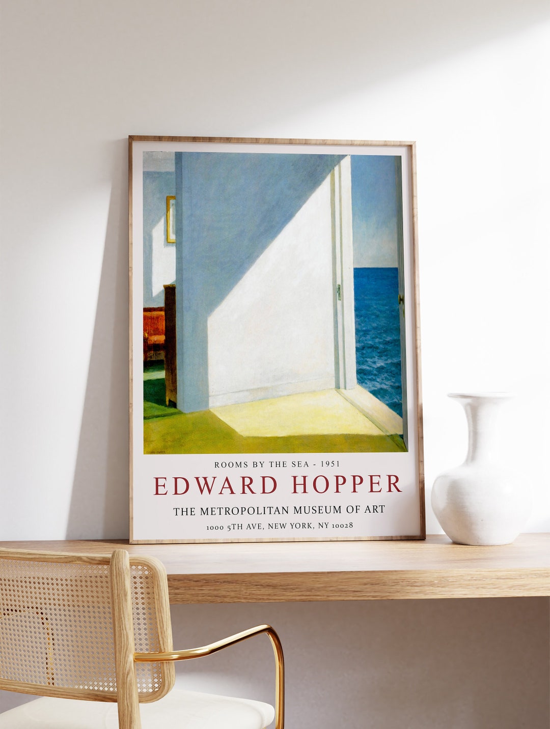 Edward Hopper Exhibition Poster, Rooms by the Sea, Wall Art Decor ...