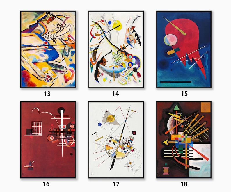 Wassily Kandinsky Poster Sets Kandinsky Art Print Bauhaus - Etsy