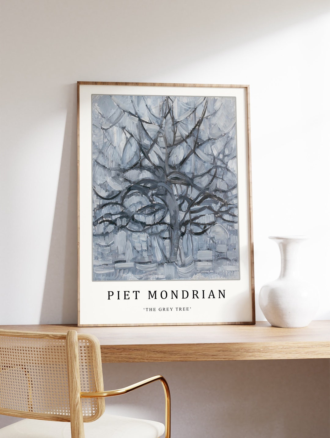 Piet Mondrian Poster, El Árbol Gris, Piet Mondrian Art Print, Bauhaus ...