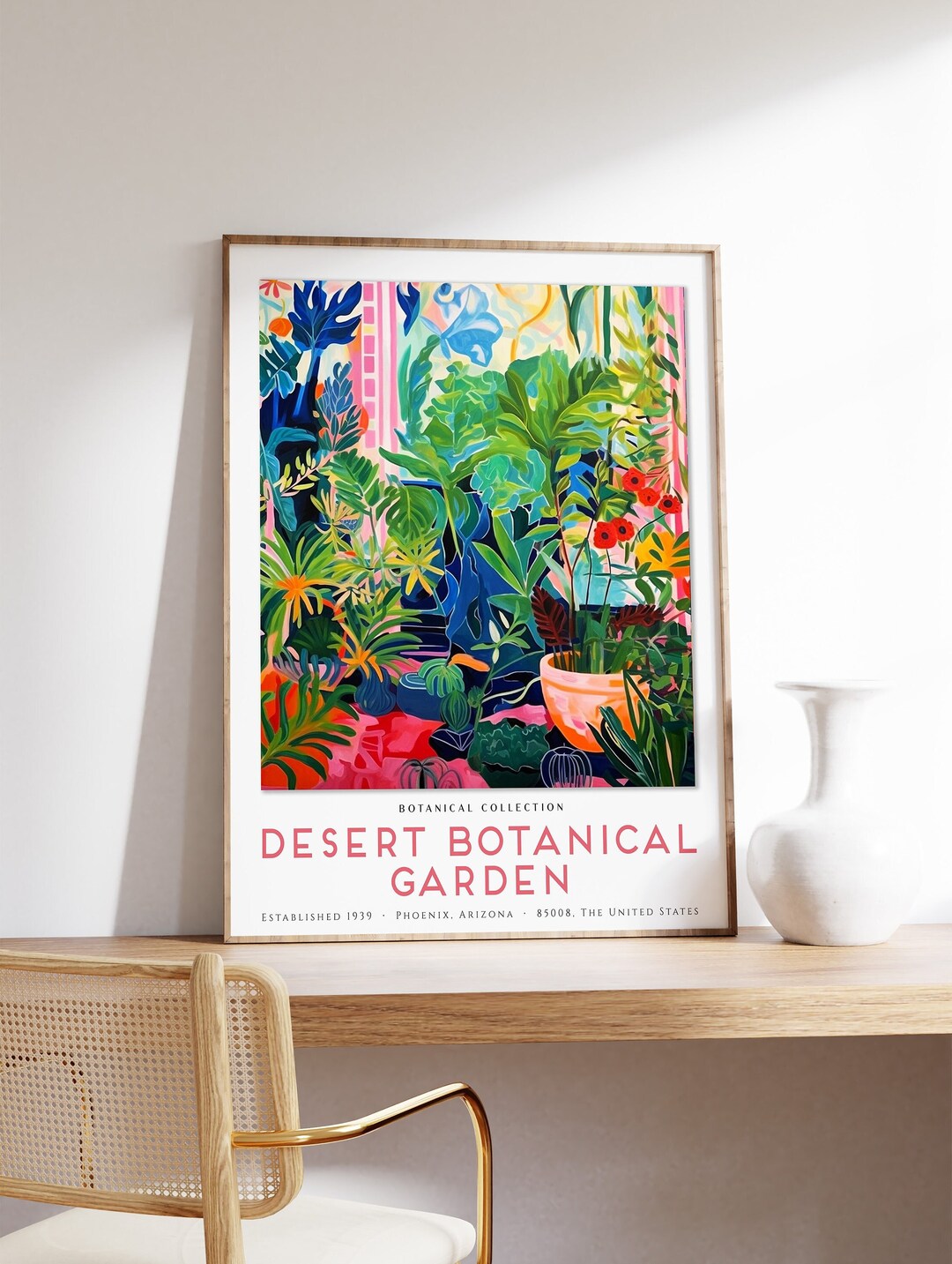 Arizona Botanical Gardens Print, Floral Gardens Poster, Tropical Floral ...