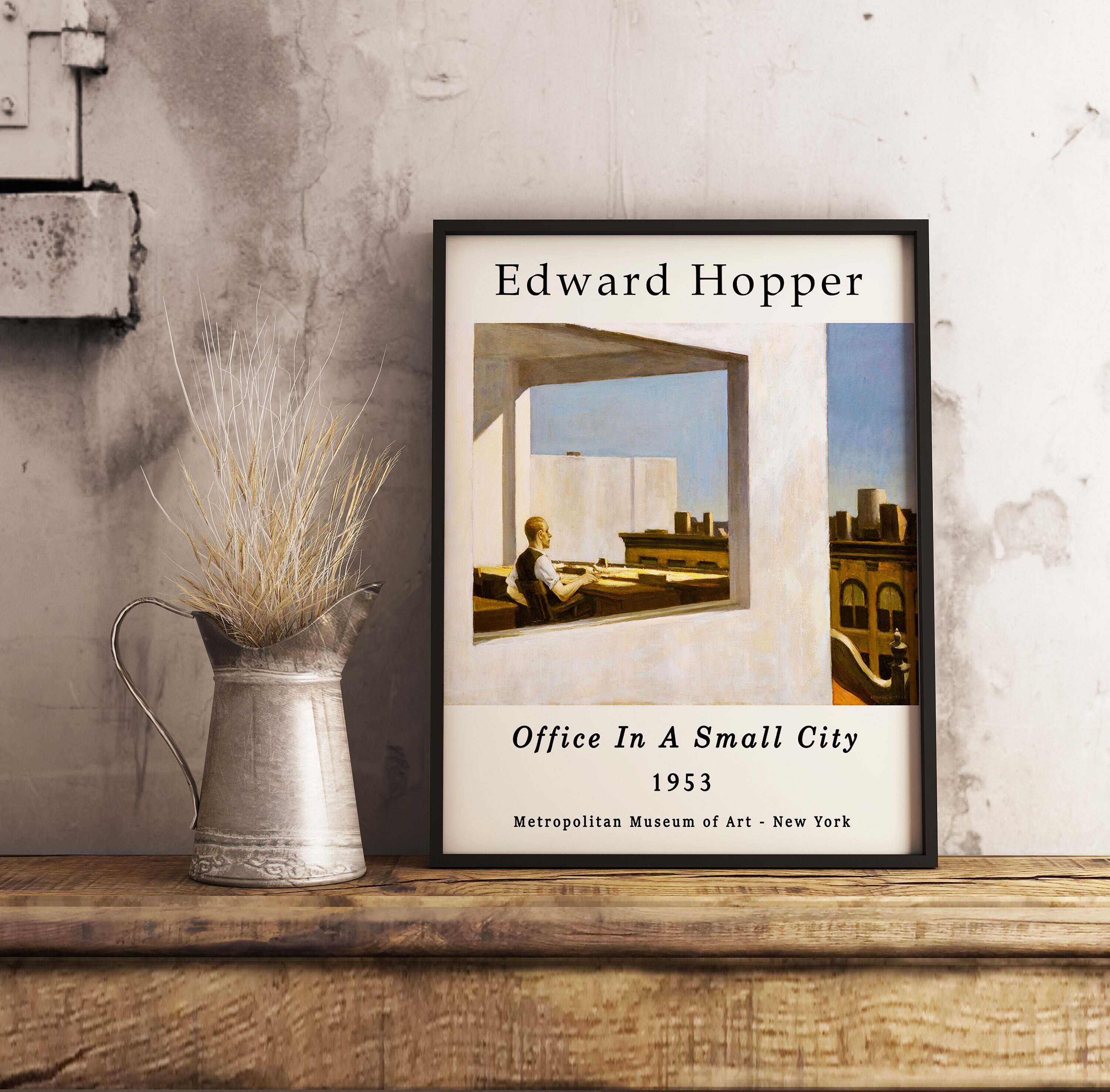 Edward Hopper Exhibition Poster Office in A Small City - Etsy