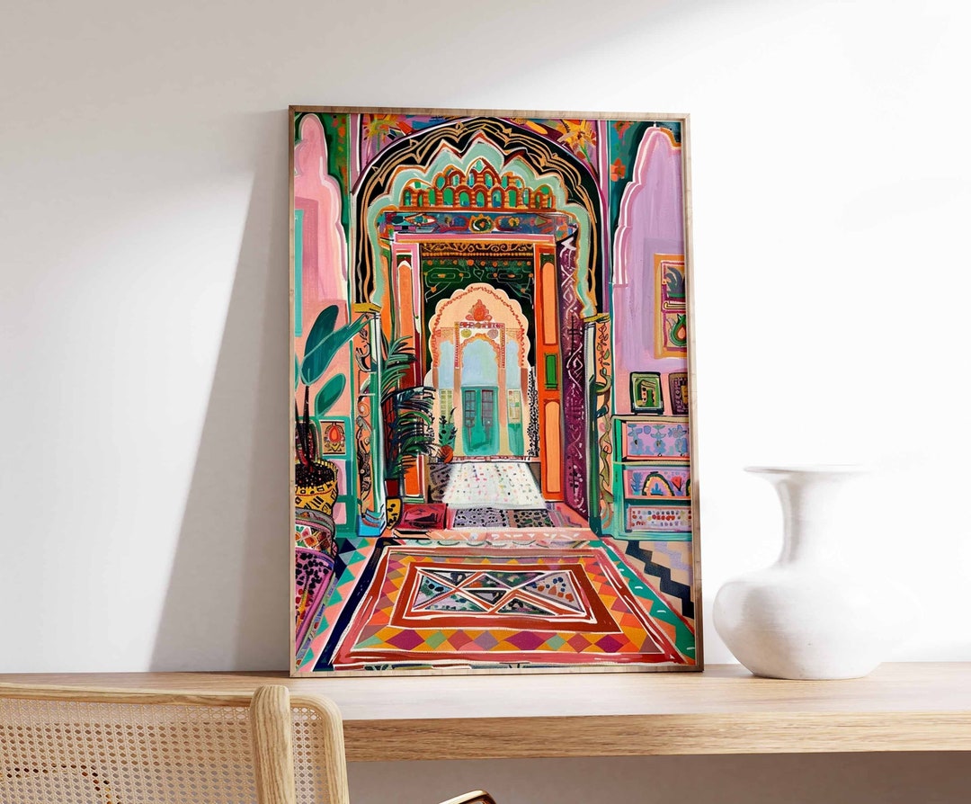 Islamic Poster, Middle Eastern Decor, Botanical Print, Arabic Wall Art ...