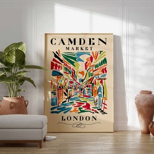 Camden Market London Art Print, Retro Travel Poster - Etsy