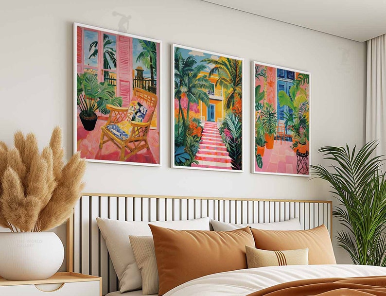 Caribbean Wall Art Prints Set, Tropical Home Decor - Etsy
