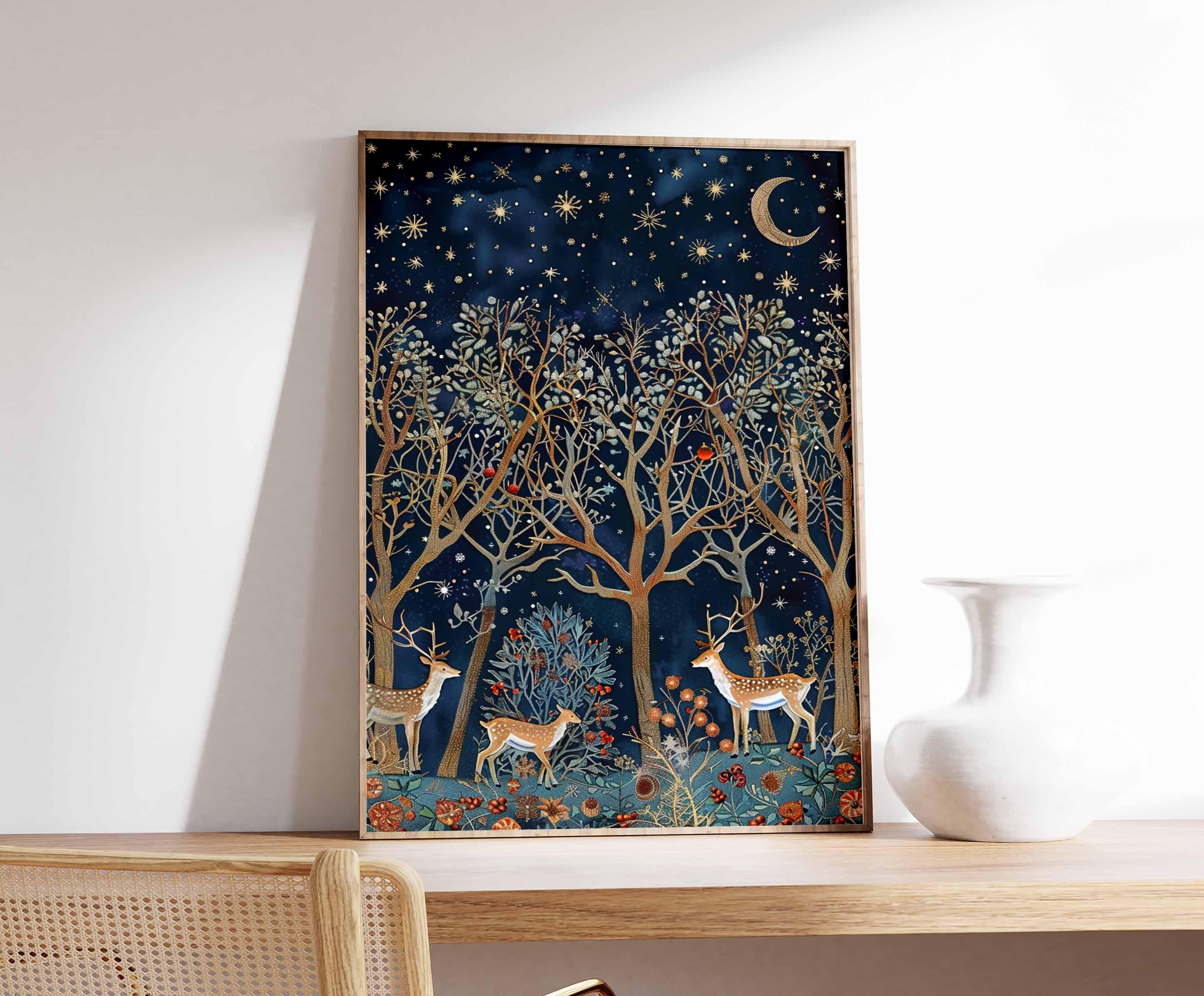 Christmas Poster, Christmas Wall Art, Festive Decor, Winter Art, Winter ...