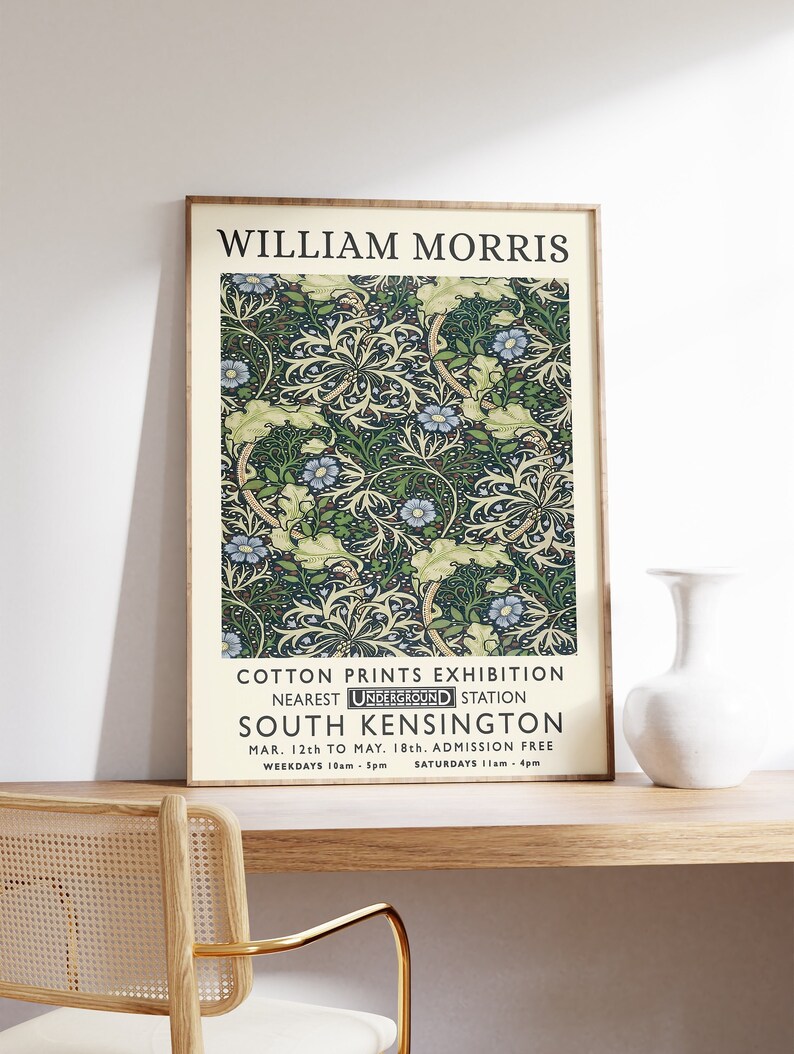 William Morris Print, William Morris Exhibition Print, William Morris ...