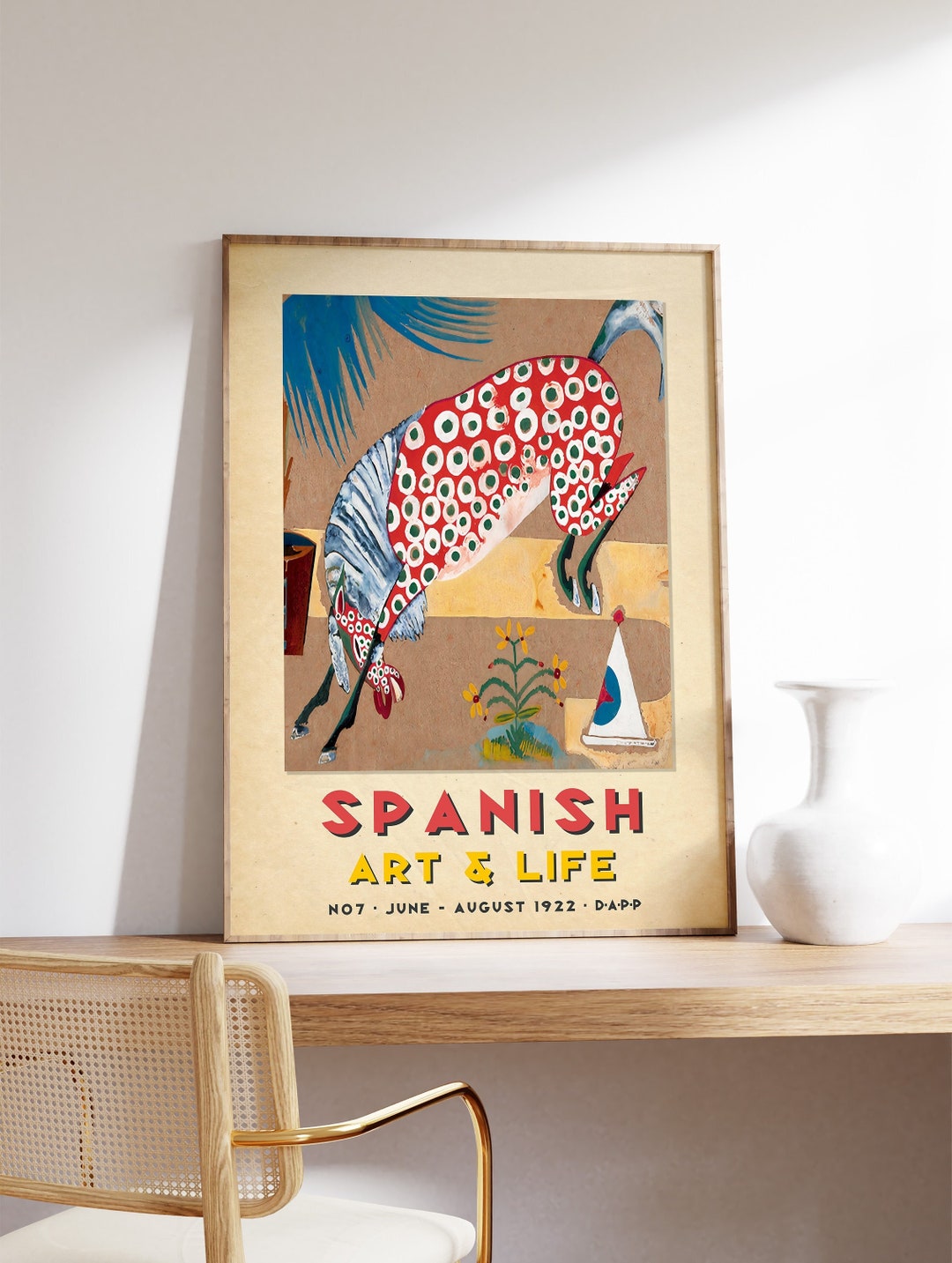Spanish Exhibition Art Poster, Spanish Print, Floral Print, Vintage ...