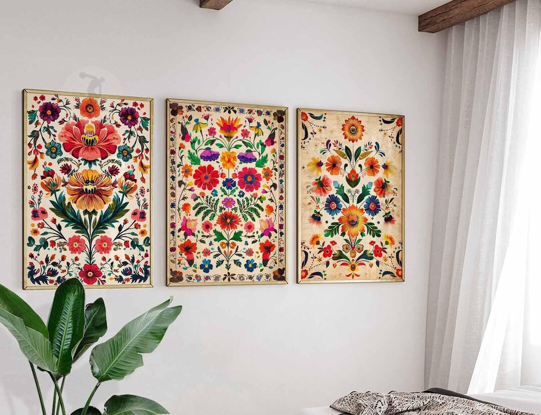 Vintage Set of 3 Mexican Posters, Mexican Prints, Mexican Decor ...