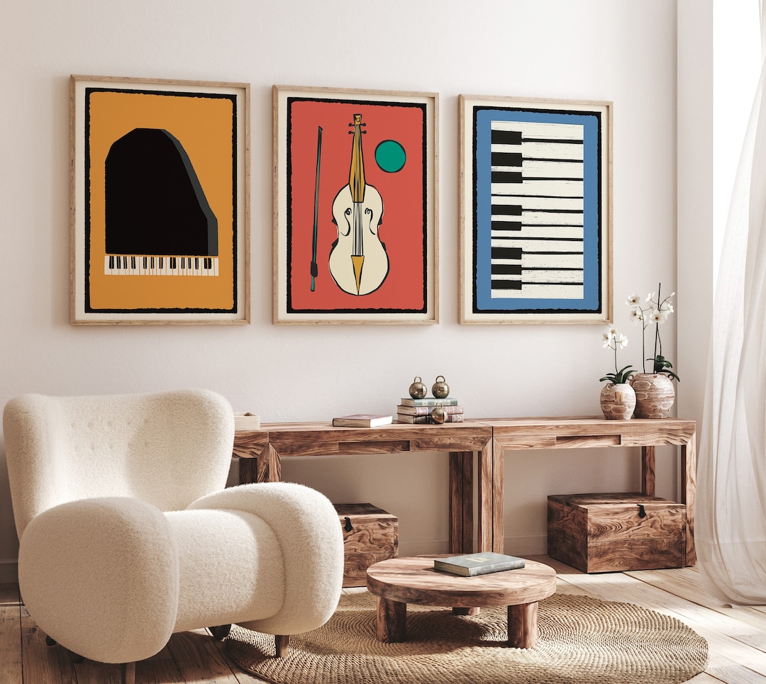 Set of 3 Music Prints, Music Poster, Music Print, Musical Wall Art ...