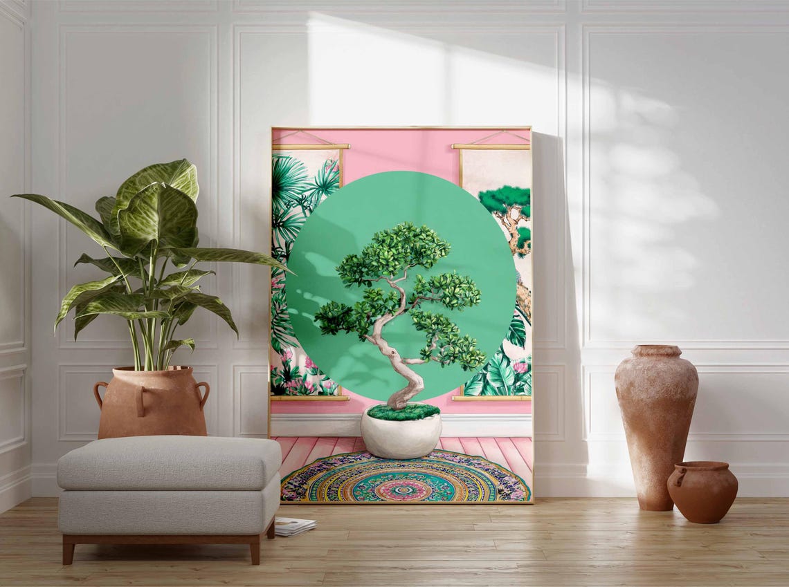 Japanese Bonsai Poster, Zen Tree Print, Japanese Nature Wall Art ...