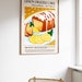Lemon Drizzle Cake Retro Kitchen Print, English Food Art - Etsy