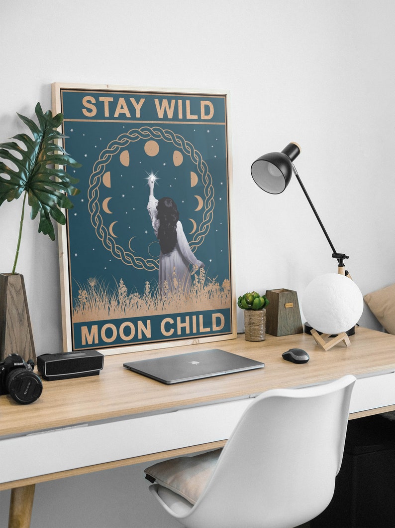 Stay Wild Moon Child Unique Posters Vintage Poster Bedroom - Etsy
