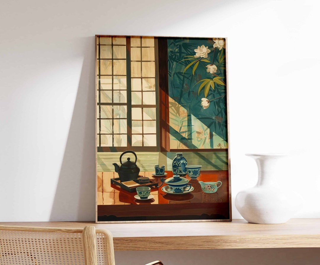 Traditional Japanese Tea House Poster, Japanese Art Print, Japanese ...