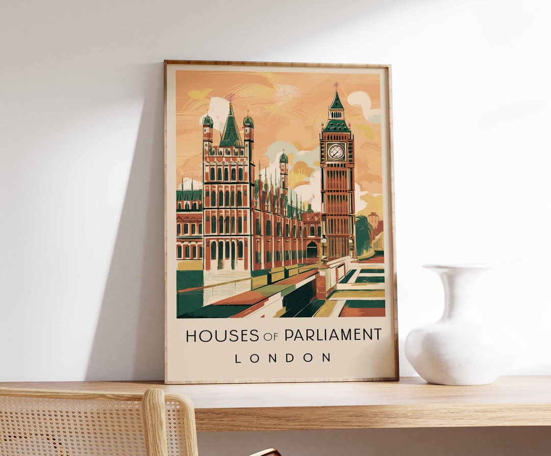 Houses of Parliament Poster, London Print, London Art, London Poster ...