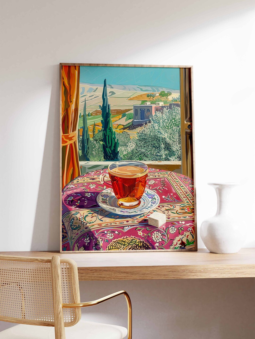 Arabic Tea Print, Syrian Food and Drink Poster, Afghan Art, Islamic ...