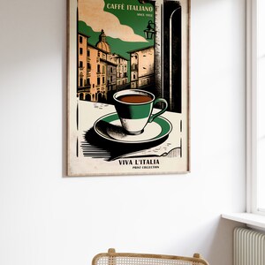 Italian Coffee Poster, Coffee Illustration Print, Kitchen Decor ...