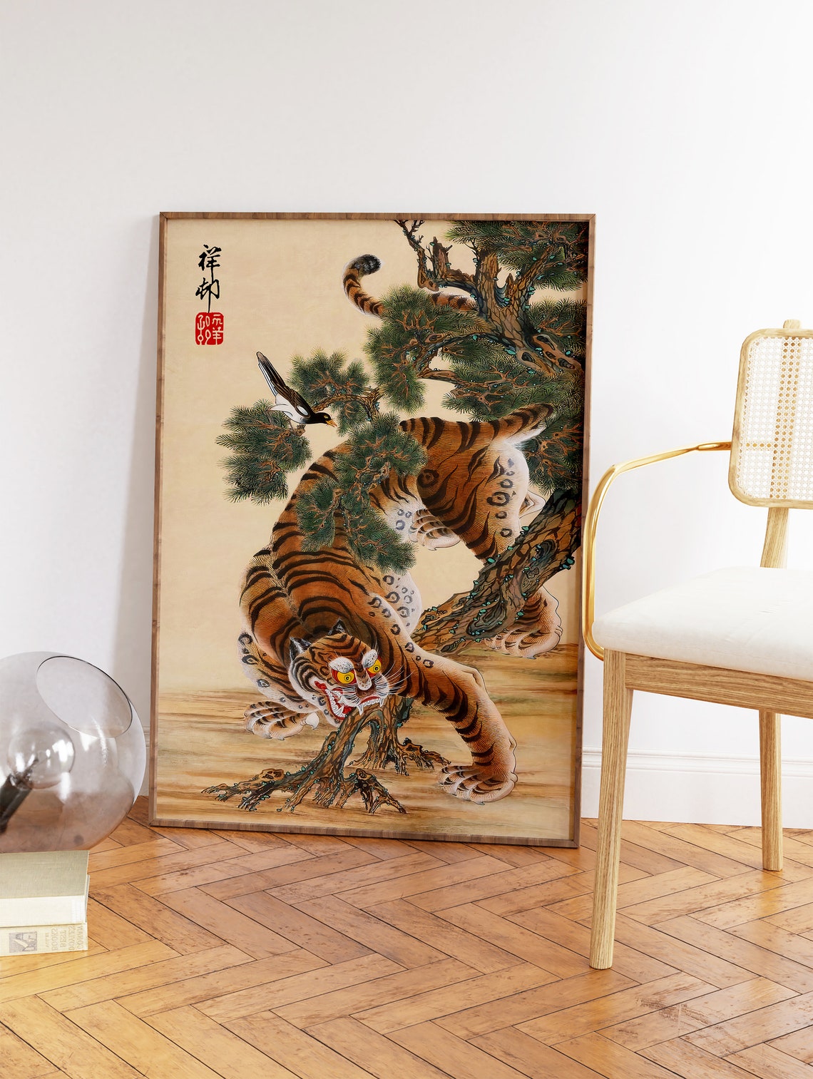 Vintage Tiger Print, Vintage Art Print, Animal Art, Animal Print, Tiger ...