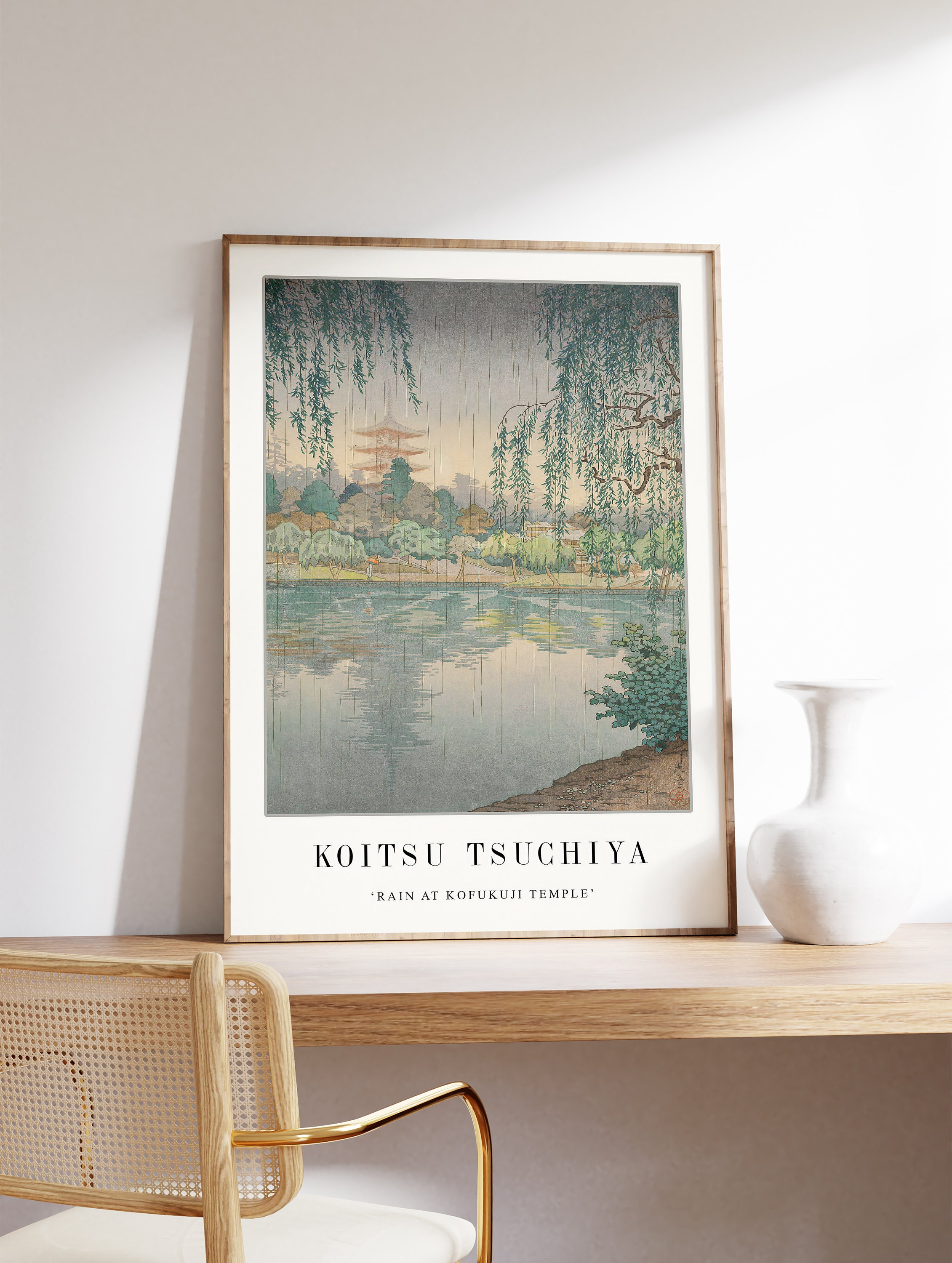 Japanese Poster Japanese Wall Print Koitsu Tsuchiya Rain at - Etsy