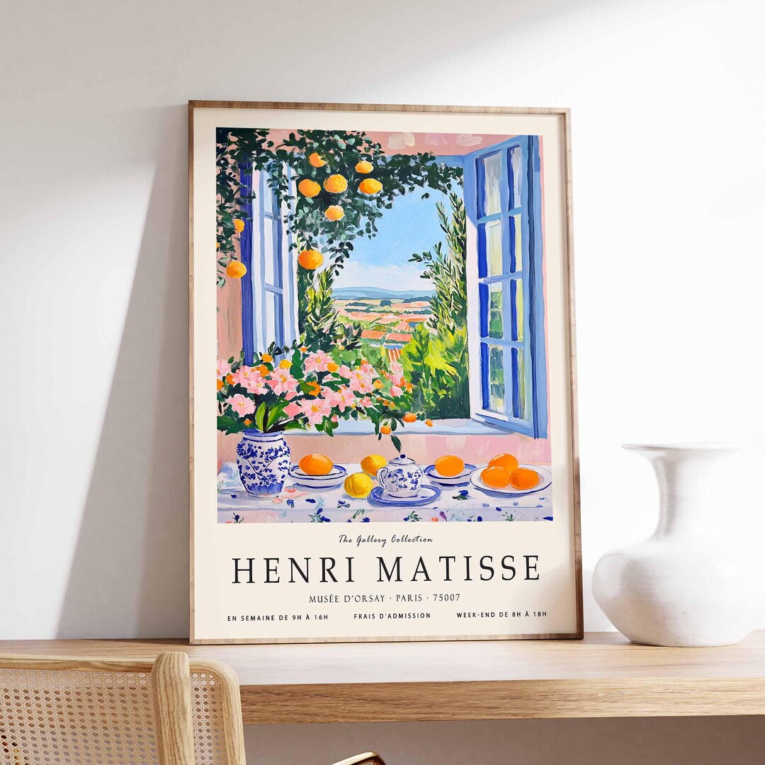 Henri Matisse 'the Open Window' Poster, Floral Still Life Print - Etsy