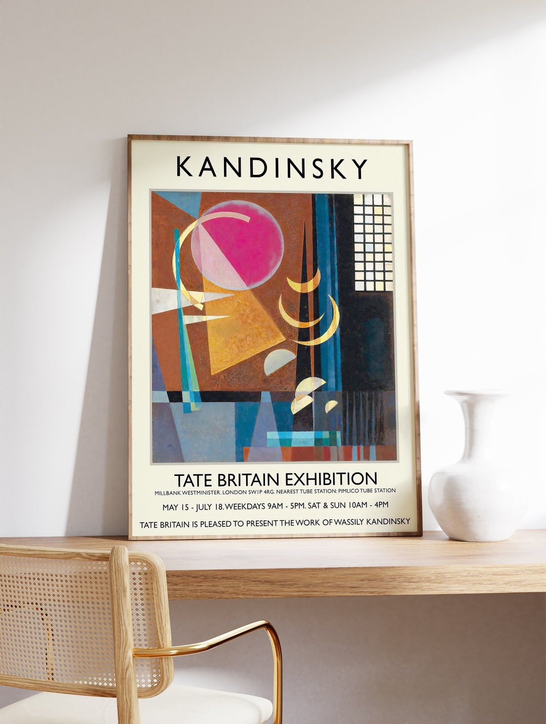 Wassily Kandinsky Exhibition Poster, Scharf-ruhig, Abstract Wall Art ...
