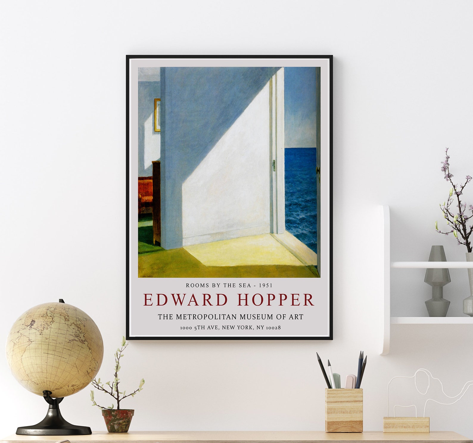 Edward Hopper Exhibition Poster Rooms by the Sea Wall Art - Etsy