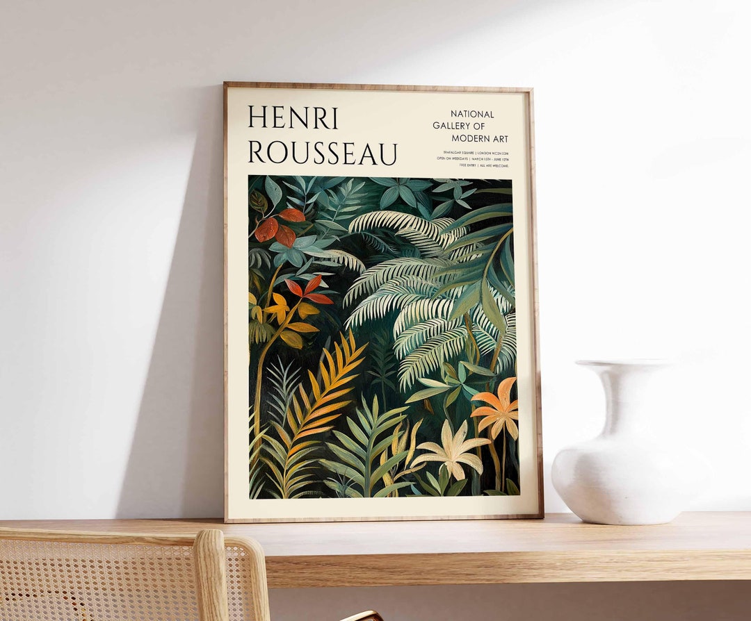 Henri Rousseau Vintage Poster, Boho Print, Tropical Decor, Botanical ...