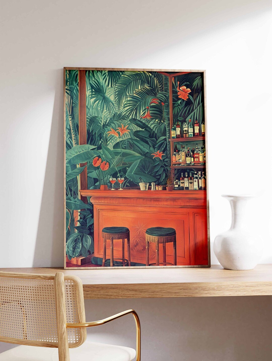 Retro Cocktail Bar Print, Vintage Cocktail Poster, Food and Drink Art ...