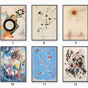 Wassily Kandinsky Poster Sets, Kandinsky Art Print, Bauhaus Decor ...