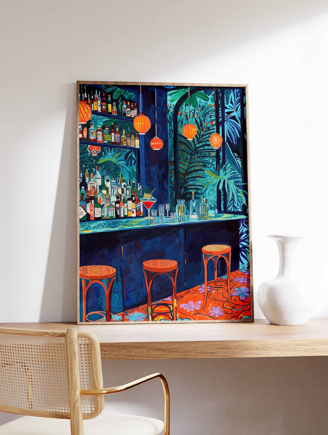 Retro Cocktail Bar Print, Vintage Cocktail Poster, Food and Drink Art ...