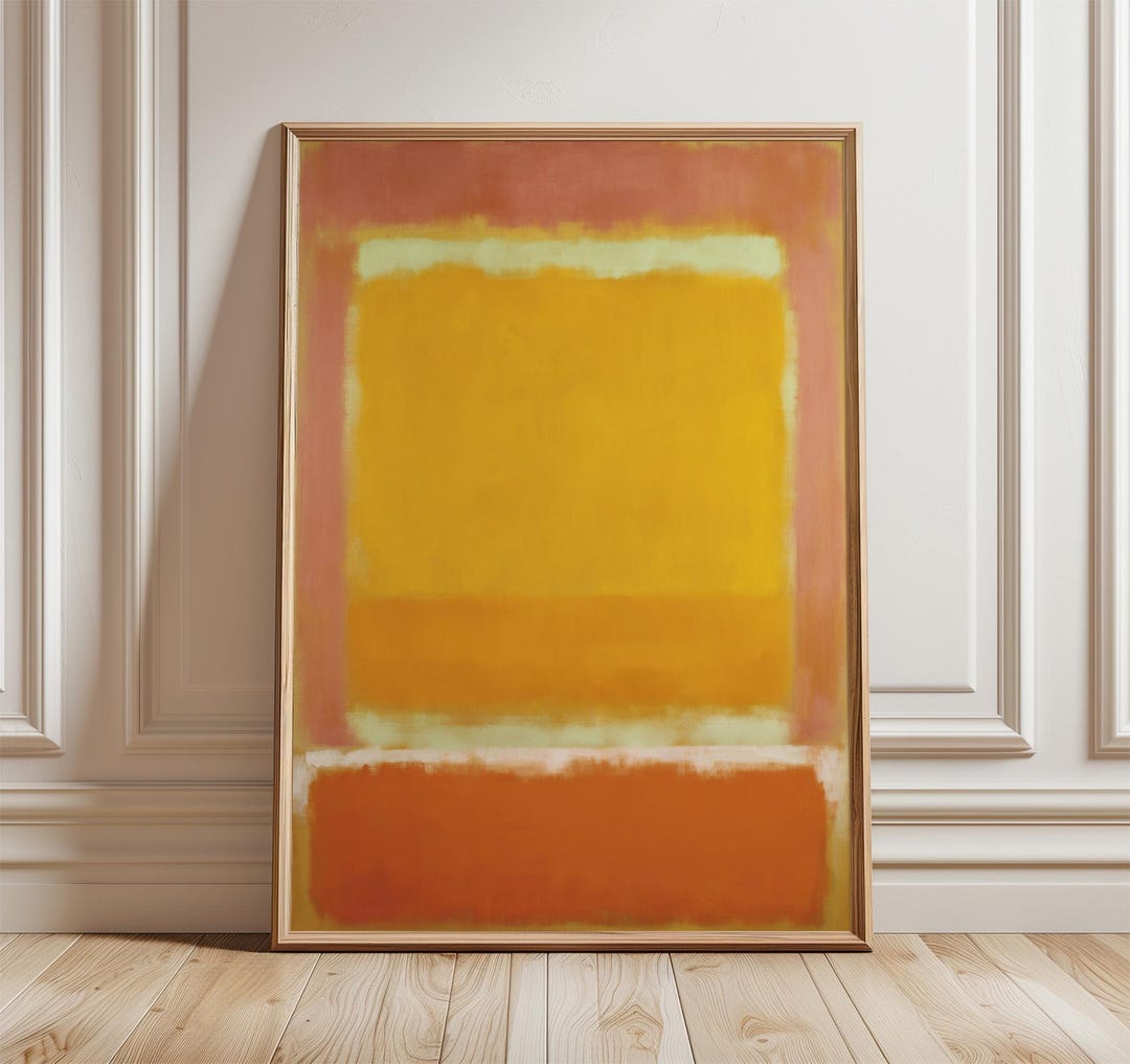 Abstract Color Field Poster, Modern Minimalist Wall Art Print, Mid ...