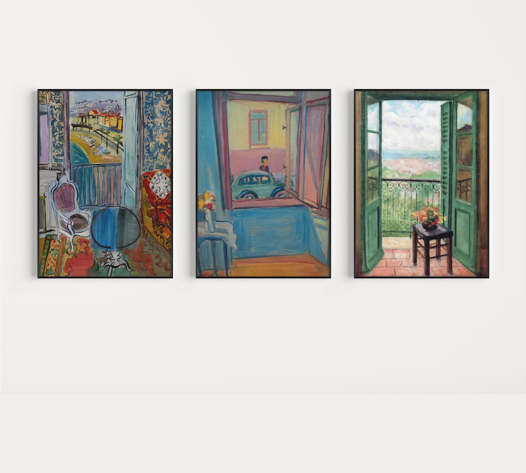 Set of 3 Interior Art Prints, Expressionist Art Posters, Fashion Poster ...