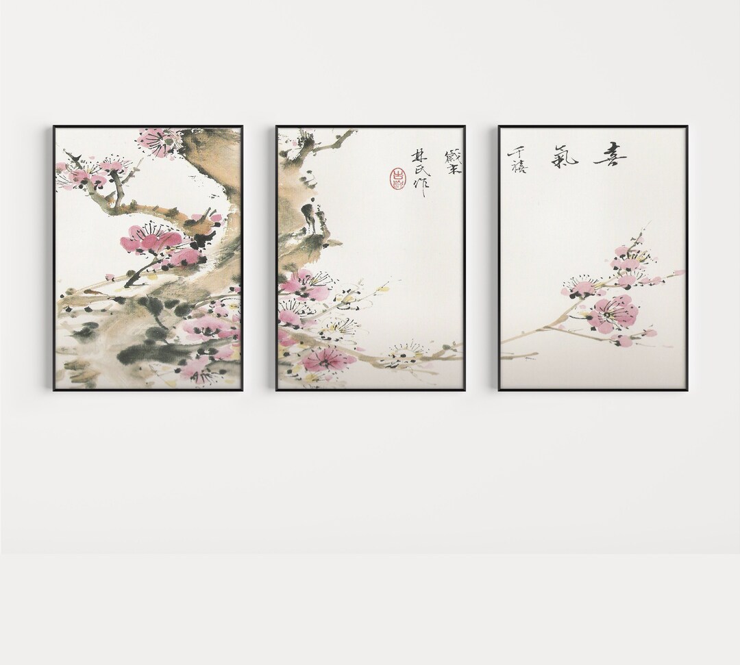 Japanese Set of 3 Posters, Japanese Art Print Set, Japanese Wall Art ...