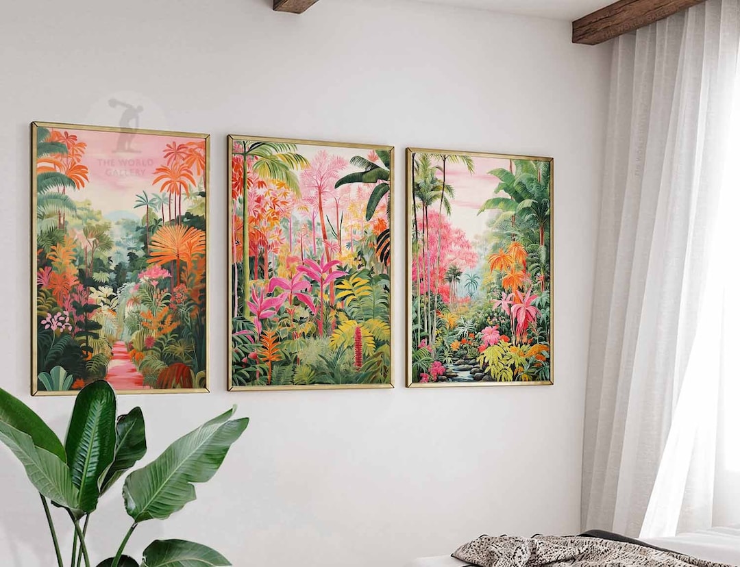 Caribbean Set of 3 Prints, Caribbean Wall Art, Tropical Decor, Exotic ...