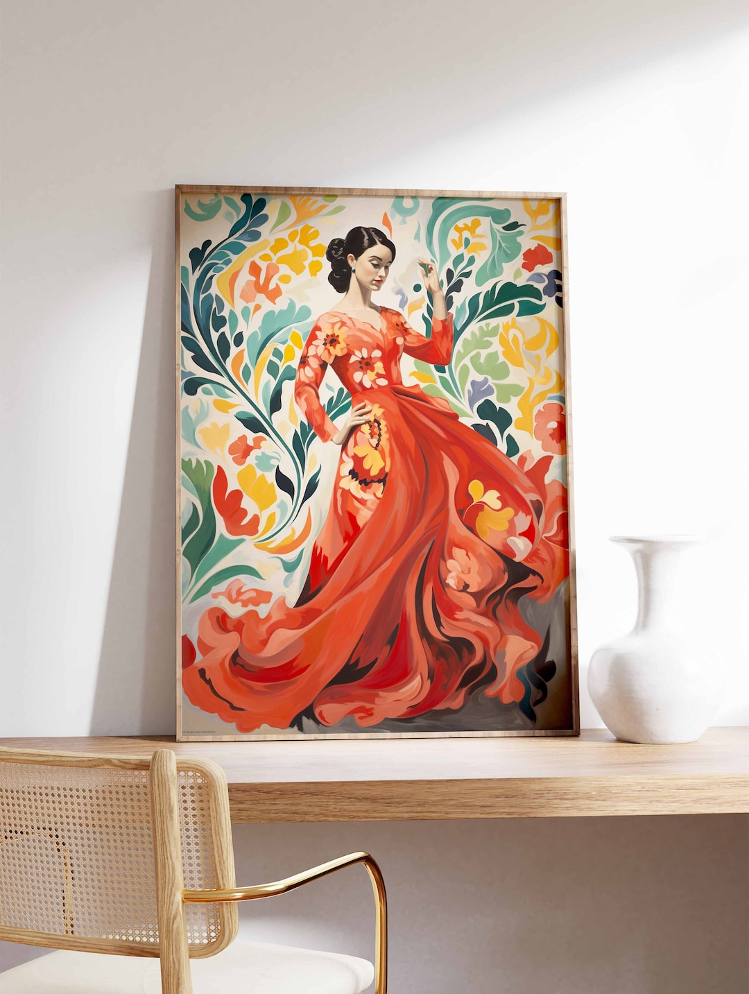 Vintage Spanish Dancers Poster, Spanish Decor, Spanish Folk Art ...