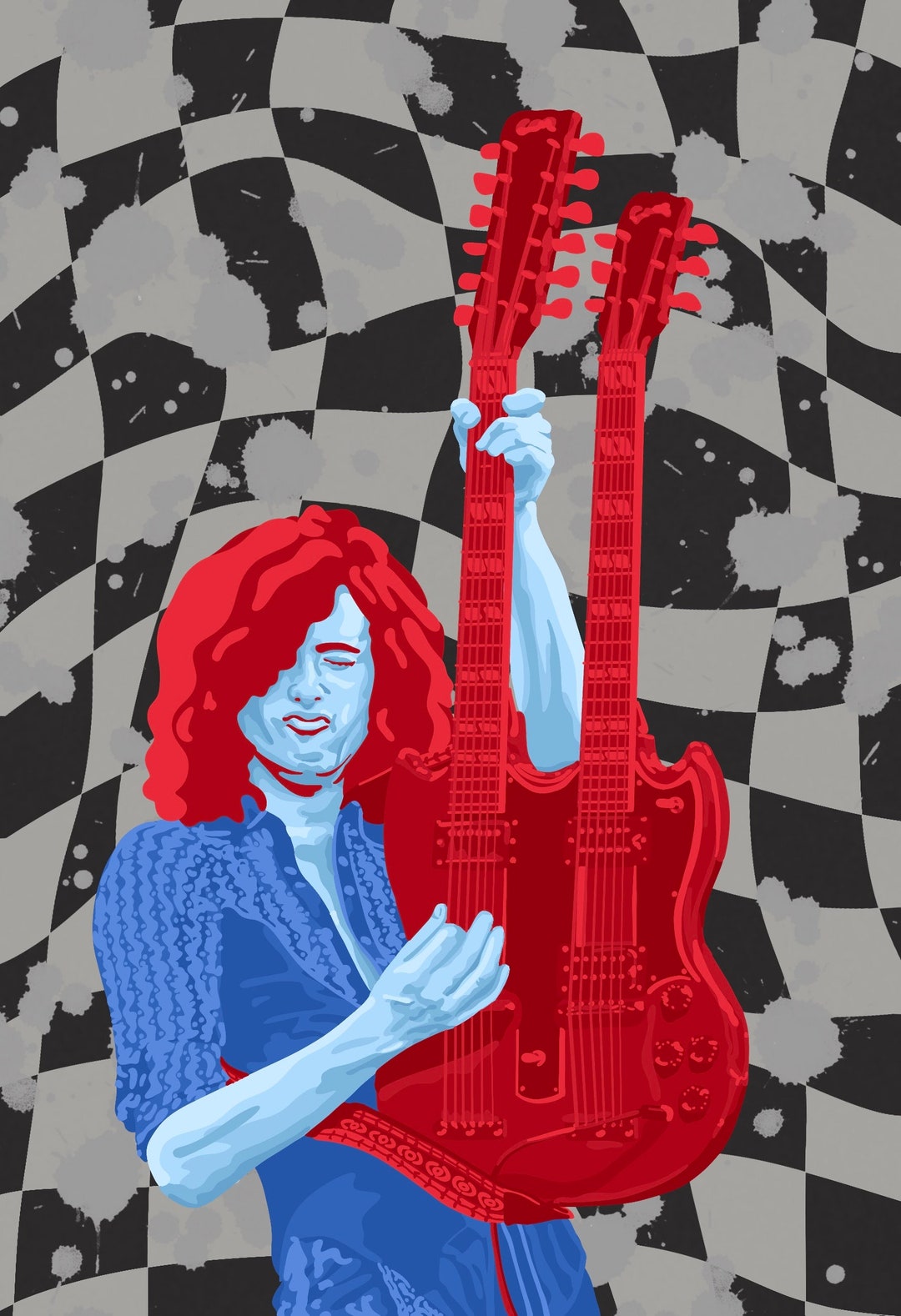 Jimmy Page Pop Art Print - Etsy