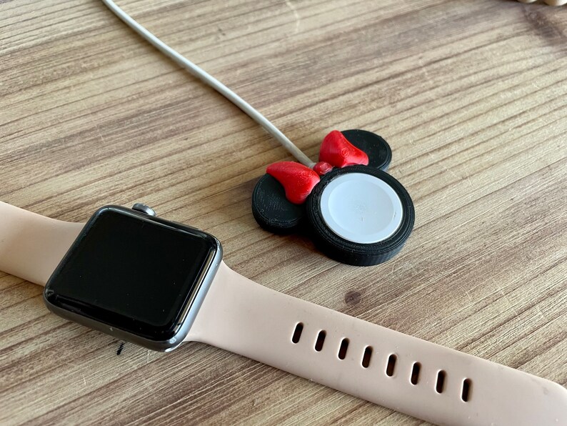 Mickey and Minnie Mouse Apple Watch Charger Charm Bring the - Etsy