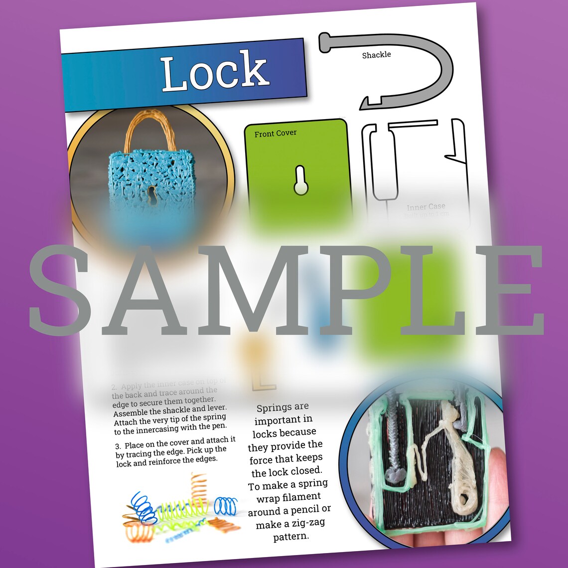 3D Pen Pattern STEM Project DIY Lock - Etsy