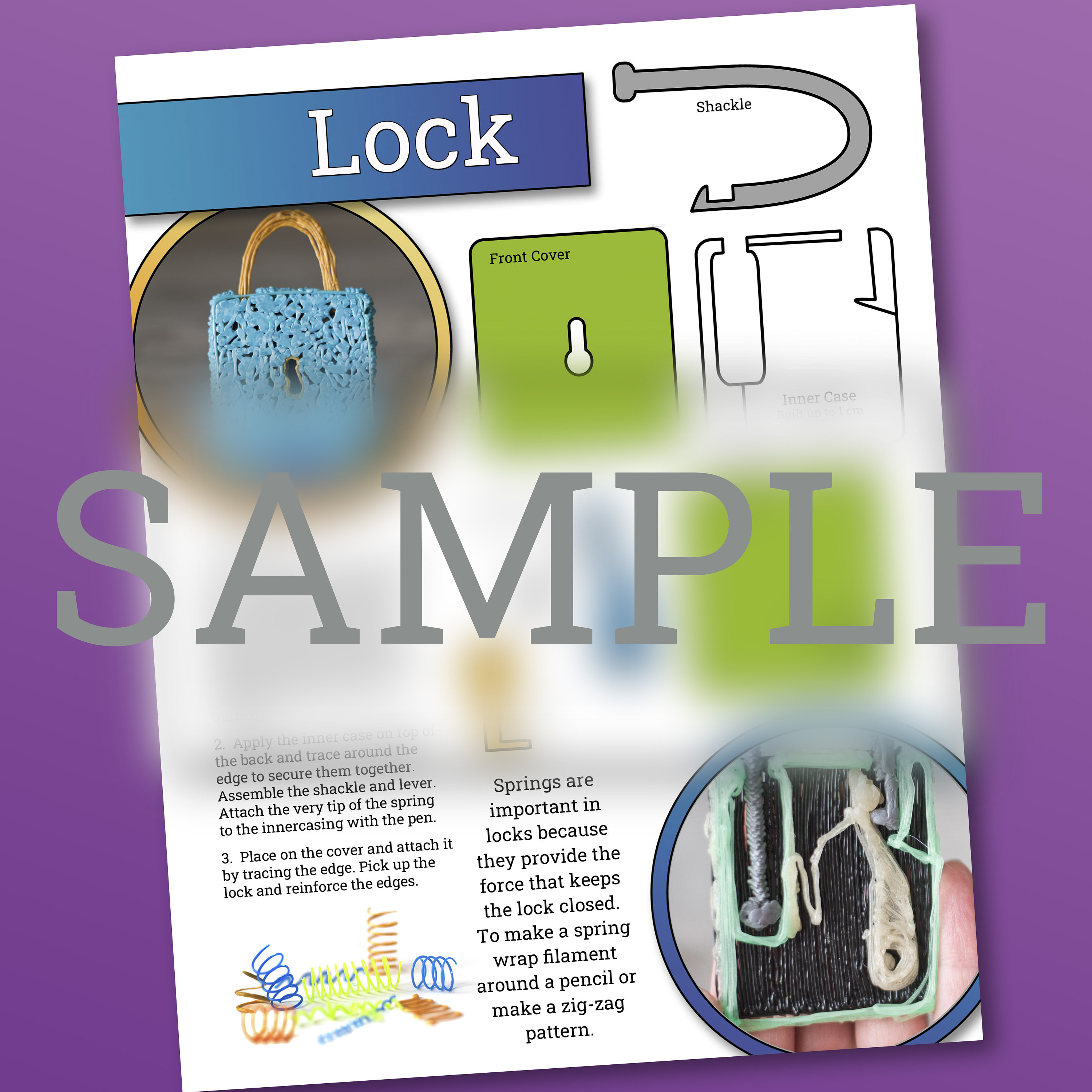 3D Pen Pattern STEM Project DIY Lock - Etsy