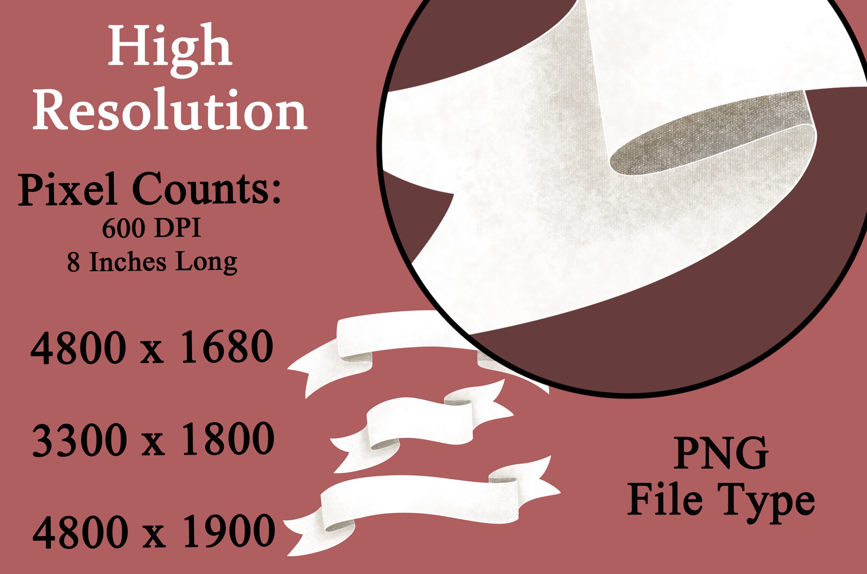 Simple White Paper Banners PNG Digital Download - Etsy