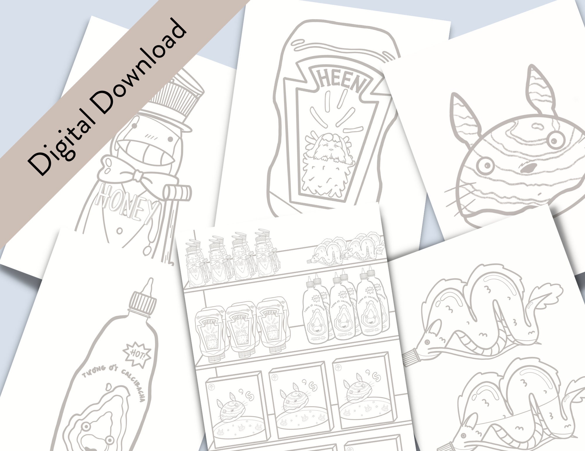 Coloring Pages Of Condiments