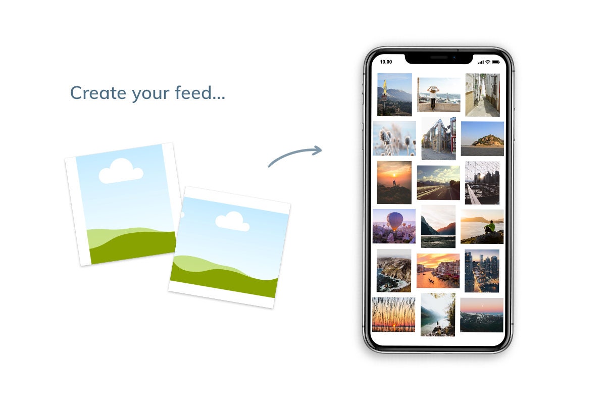 Elegant White Frame for Instagram Posts in Canva and Matched Images ...