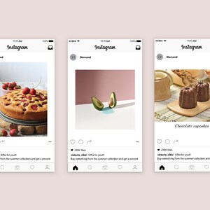 Elegant white frame for Instagram posts in Canva and matched | Etsy