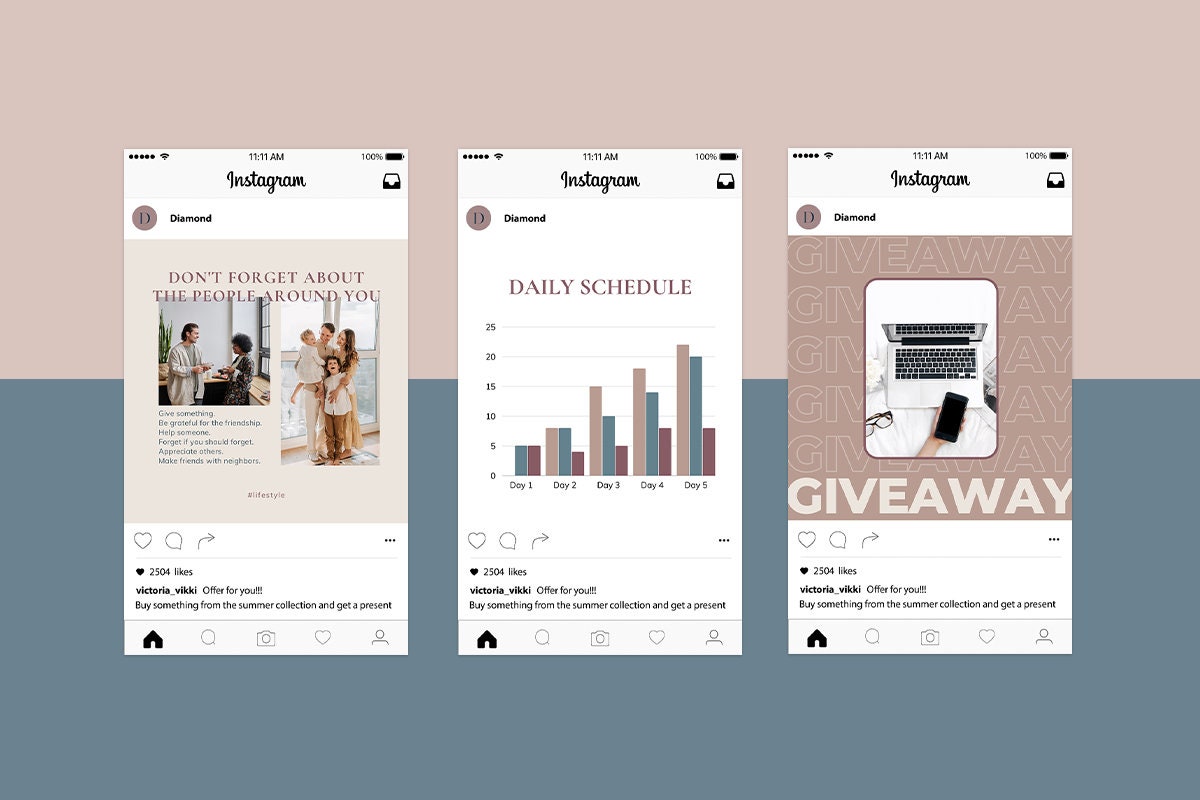 Instagram Posts, Instagram Stories, IGTV Cover, Elegant Canva Instagram ...
