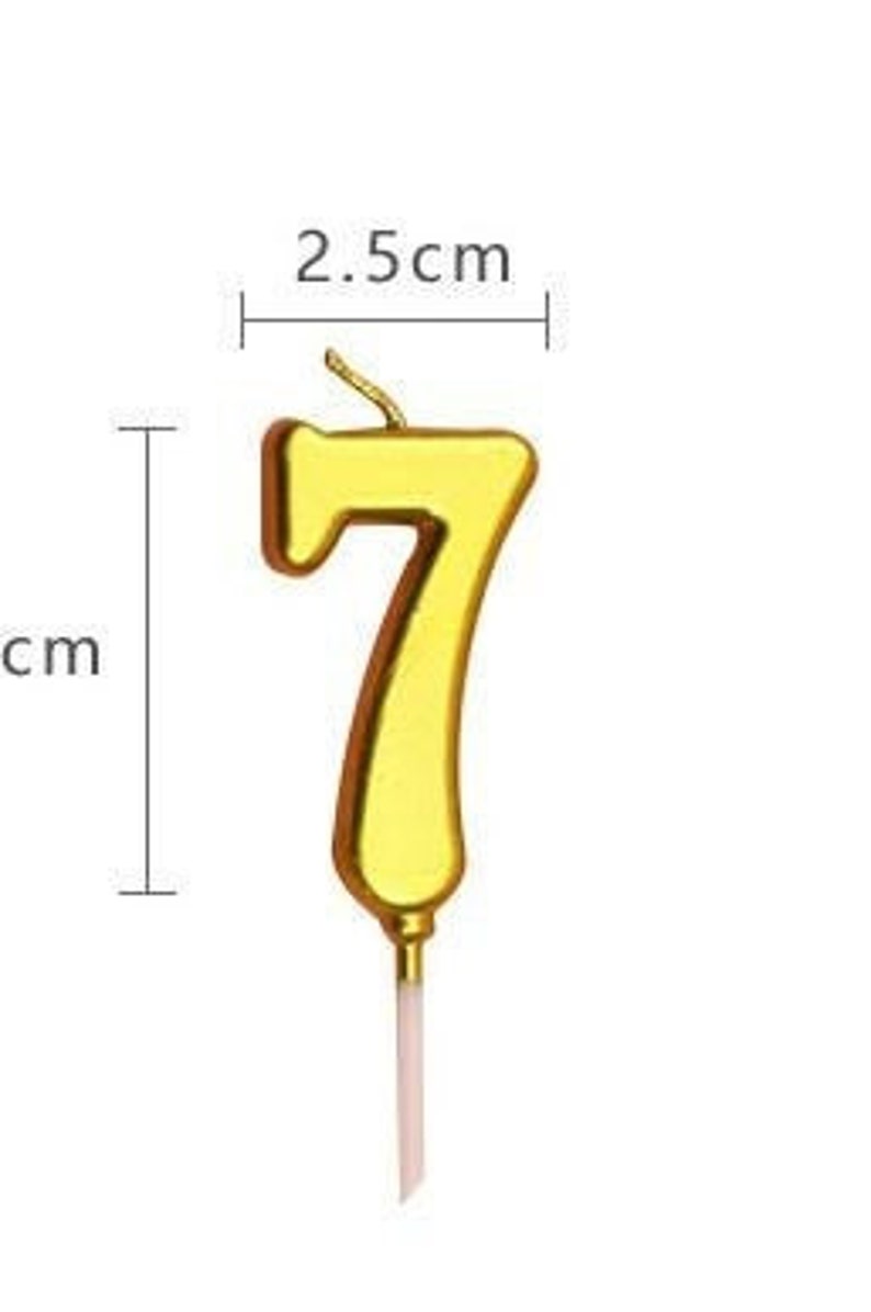 Gold Number Birthday Candles - Etsy