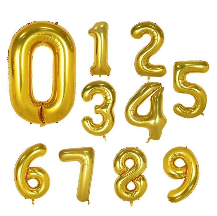 Number Balloons | Birthday Party Decoration | Large 32" Foil Birthday ...