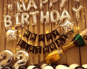 Happy Birthday Balloons Decoration - Etsy
